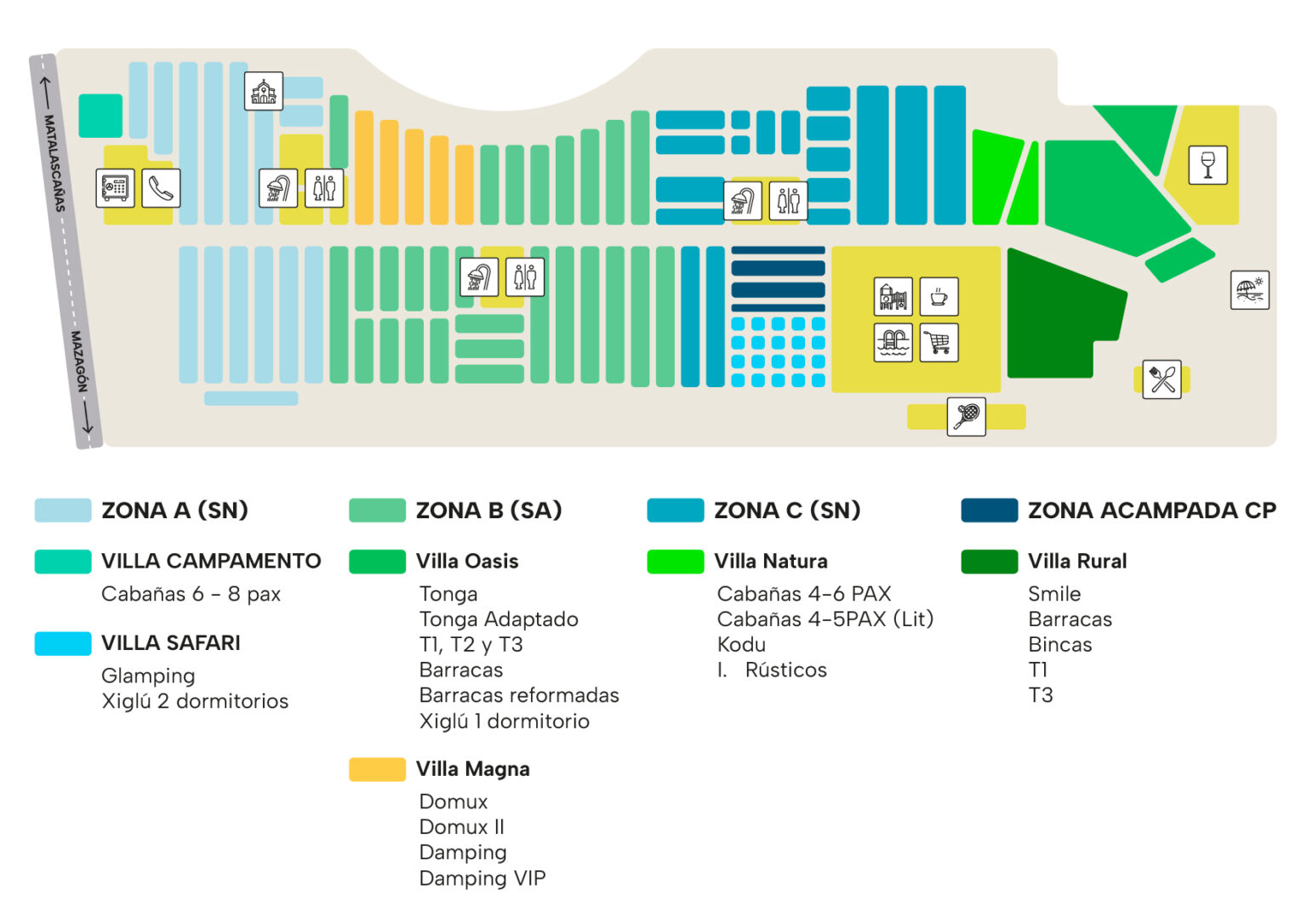 Mapa del Camping - Camping Doñana